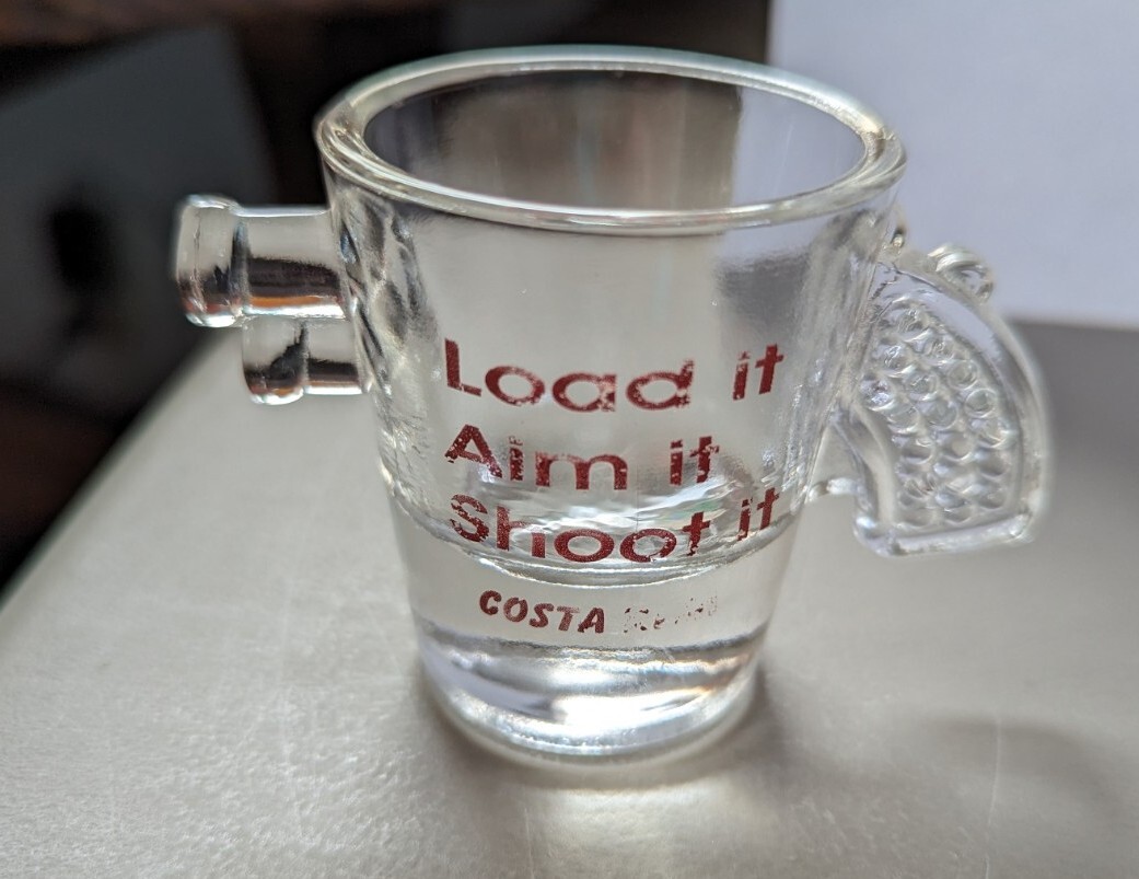 Costa Rica Glass Pistol Shot Glass- 2 oz" Load It, Aim It, Shoot It" | eBay