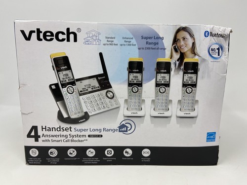 VTECH IS8151-4 Super Long Range 4 Handset Cordless Phone for Home with ...