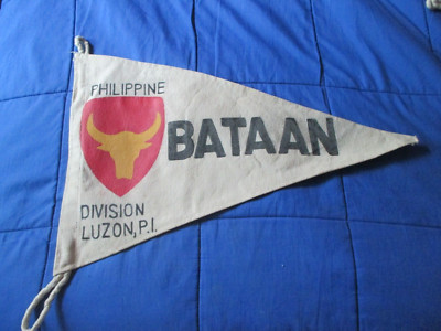 WWII USA PHILIPPINE DIVISION BATAAN LUZON PI PENNET FLAG | eBay