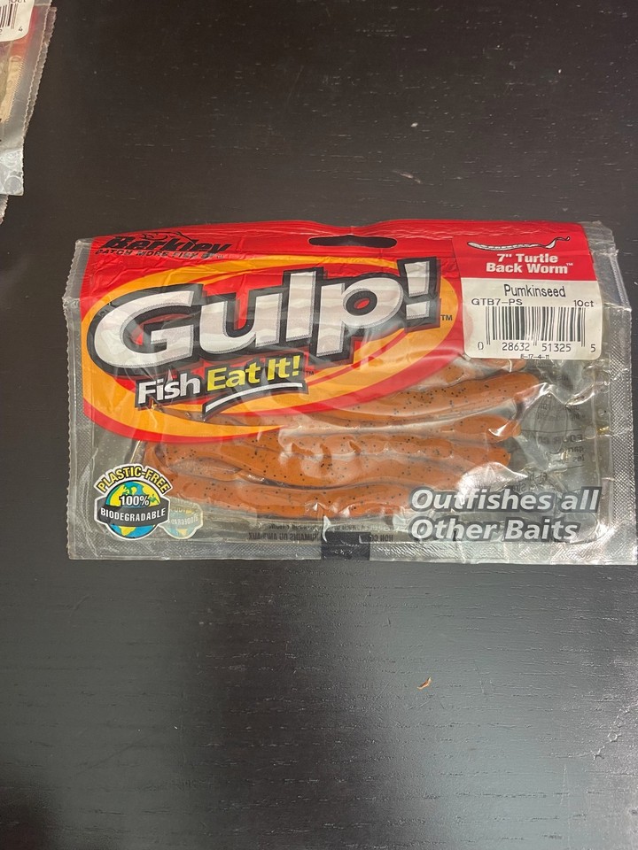Berkley Gulp! 4-7" Turtle Back Worm 10-12ct Many Colors NIP | eBay