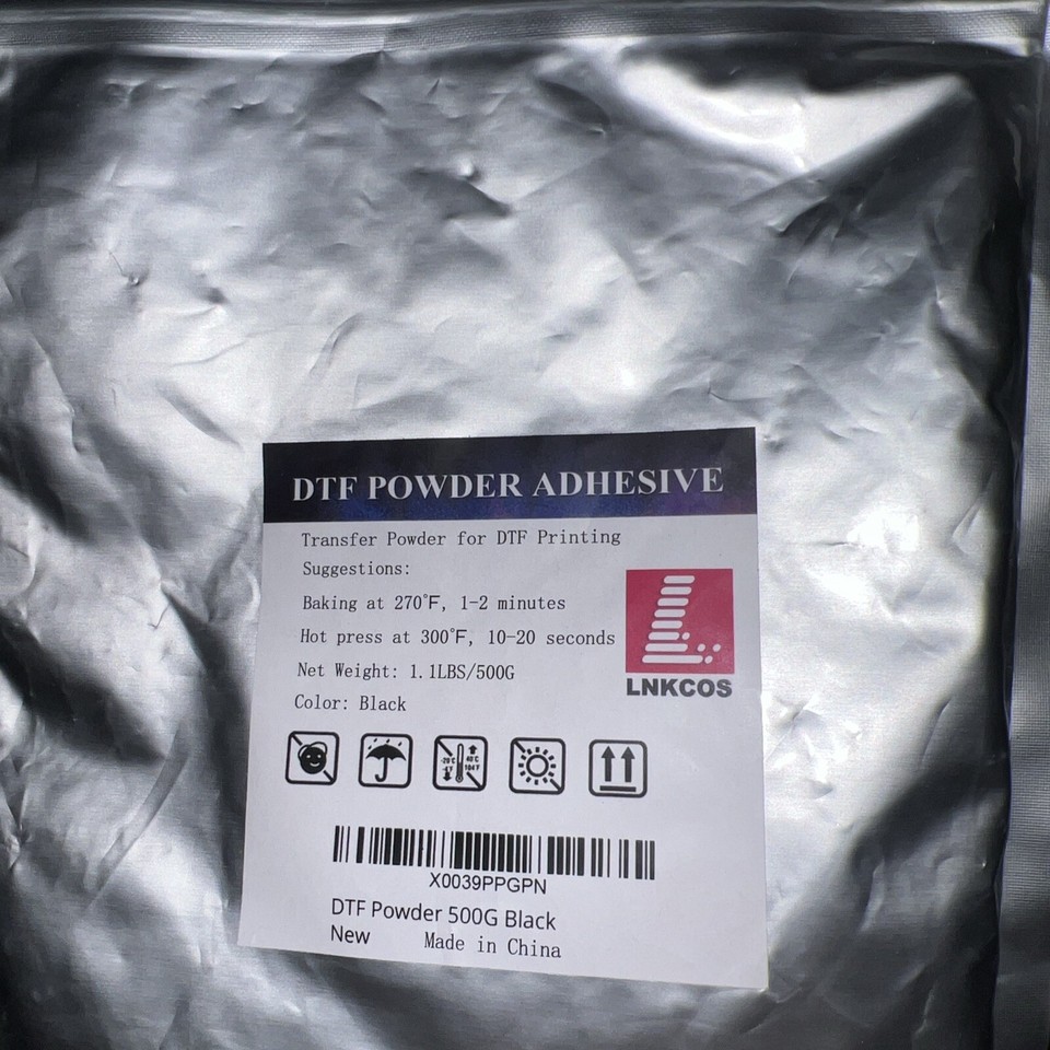 New DTF Powder Adhesive Powder For DTF Transfer Printing Black 500 ...