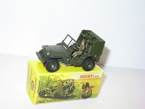 Dinky Toys, Jeep Willys With Missile Rack 3 Military Rockets Good ...