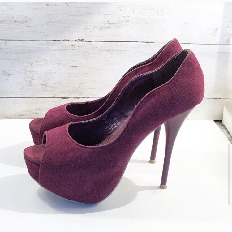 CHARLES ALBERT -Women’s Plum Alexsa Platform Heels Si… - Gem