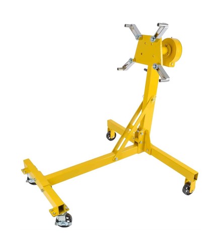JEGS Folding Engine Stand | Geared Rotating Head | Yellow Finish | 1000 ...