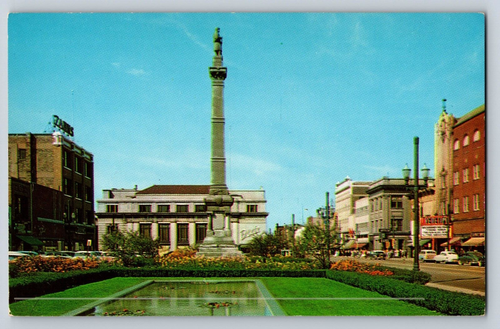 Postcard Monument Square on Main Street Racine Wisconsin Unposted ...