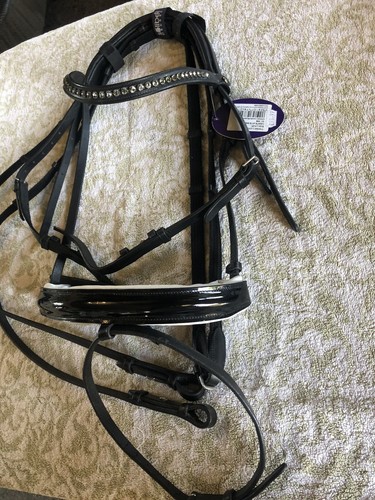 Busse Solibel FS Leather Black /Patent Comfort Bridle Flash Band Anti ...