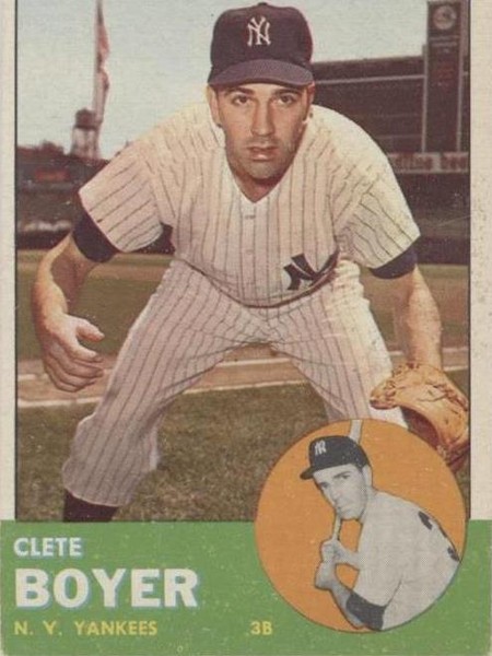 1963 Topps - #361 Clete Boyer for sale online | eBay