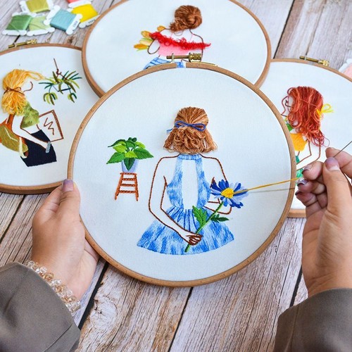 ART DIY Craft Handmade Beginners Embroidery Cross Stitch Kit Set ...