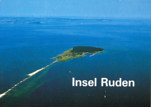 AK, Kröslin, Insel Ruden nördlich von Usedom, im Hintergrund Rügen, um ...