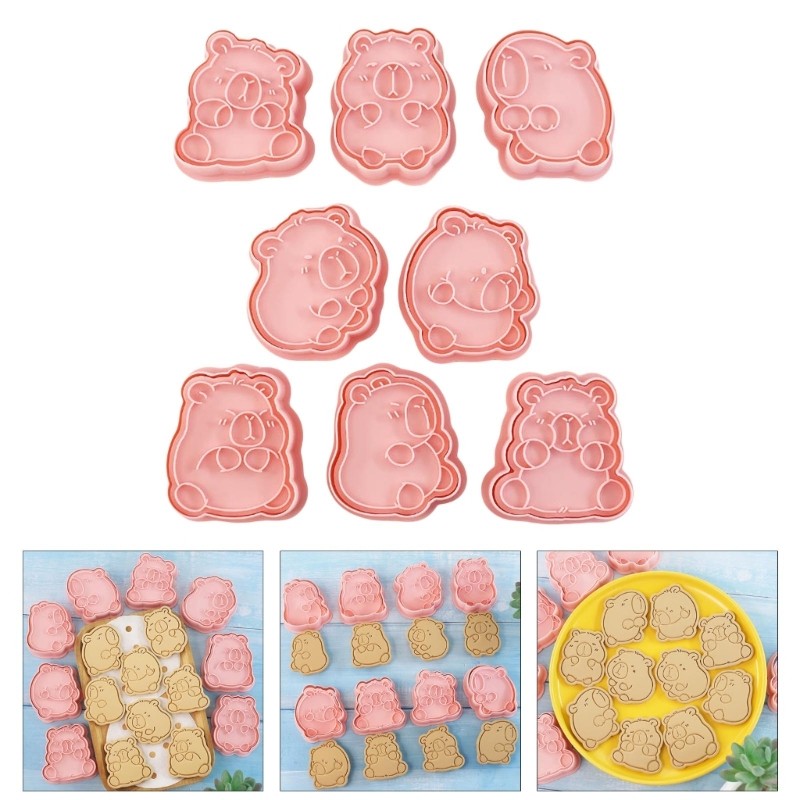 8pcs Capybara Biscuit Molds for Birthdays Cookie Cutter Dessert Baking ...