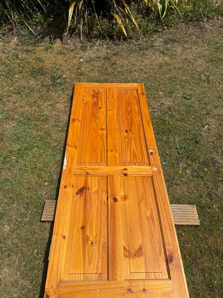 Reclaimed Solid Wood 4 Panel Door 196.5x76 | eBay UK