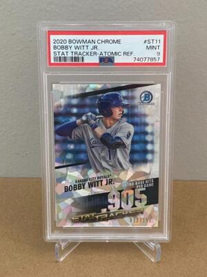 2020 Topps Bowman Chrome Bobby Witt Jr PSA MINT 9 Stat Tracker Atomic ...