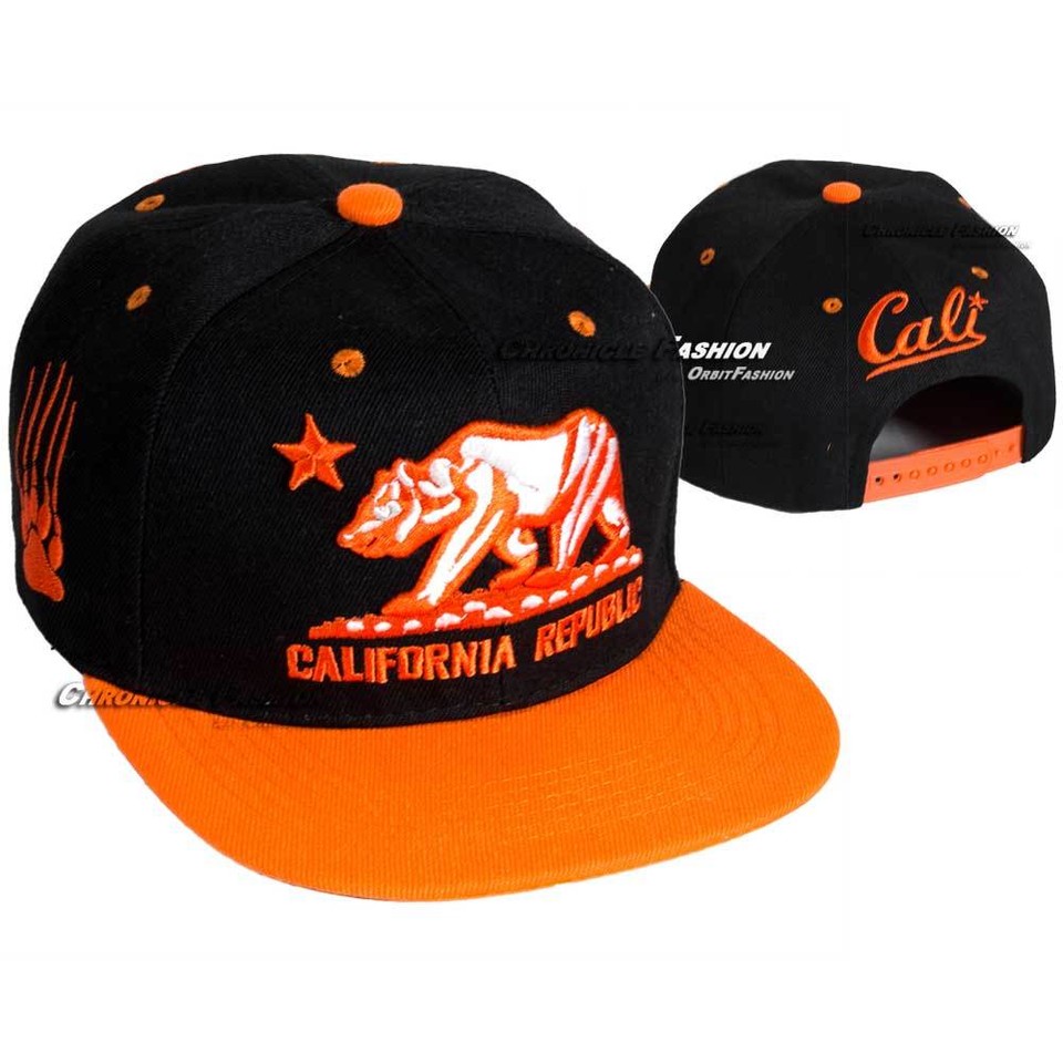 California Republic Baseball Cap Snapback Adjustable Hat Cali Hip Hop ...