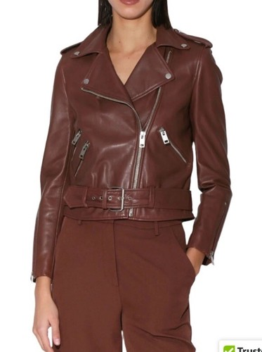 WALTER BAKER ALLISON LEATHER JACKET IN WALNUT S | eBay