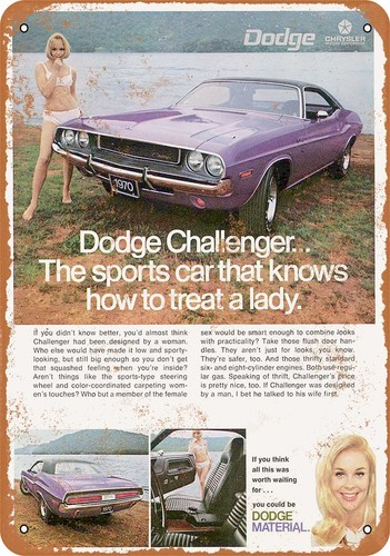 METAL SIGN - 1970 Dodge Challenger Plum Crazy - Vintage Look ...