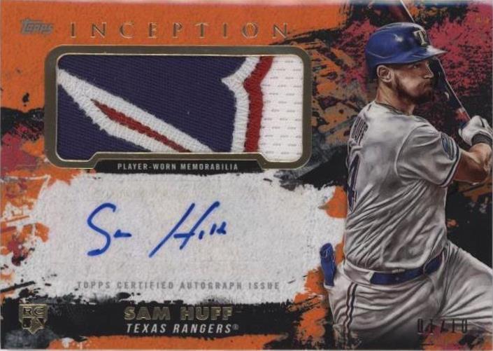 2021 Topps Inception - Autograph Patch Sam Huff #APC-SHU Orange /10 (AU ...