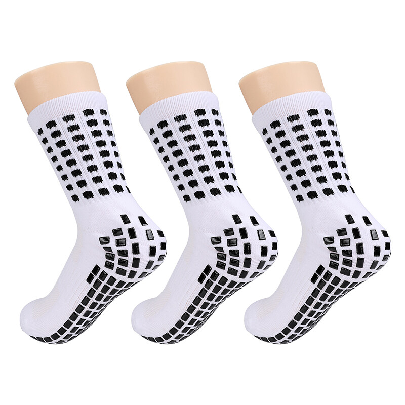 3 Pair Premium Sport Socks Anti Slip W/ Grip Soccer Men Football ...