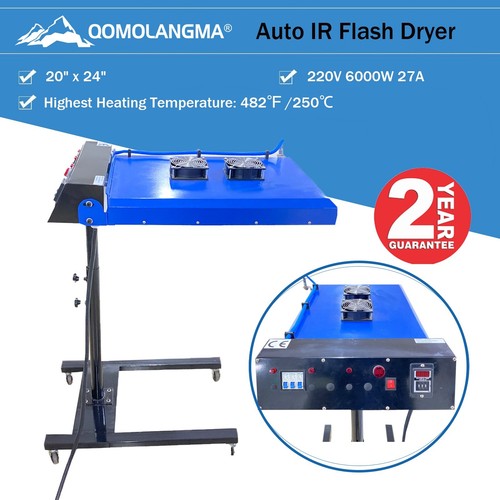 20" x 24" SCREEN PRINTING AUTOMATIC IR FLASH DRYER WITH SENSOR 220V ...