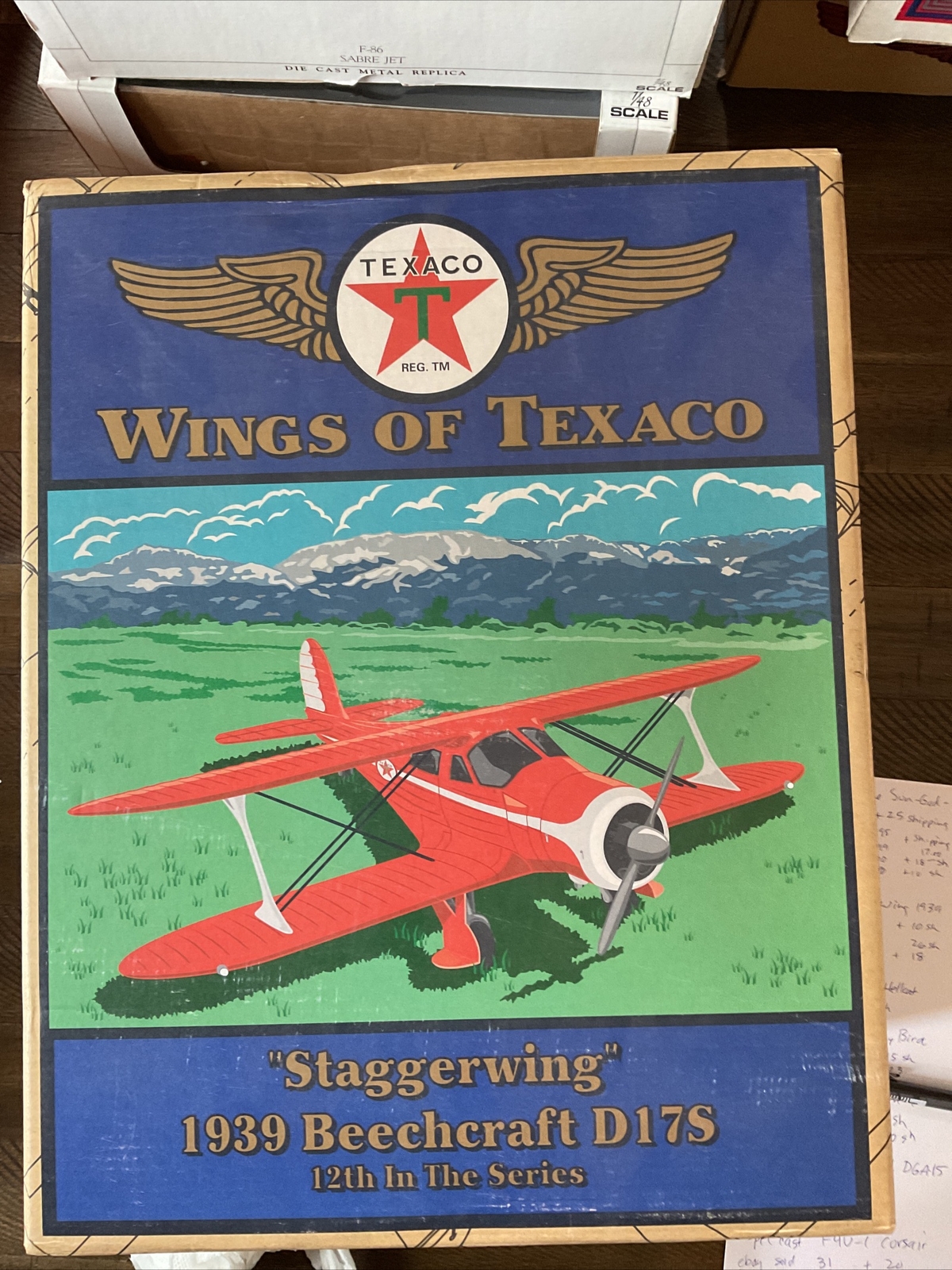 Ertl Wings Of Texaco Staggerwing 1939 Beechcraft D17S Diecast Plane | eBay