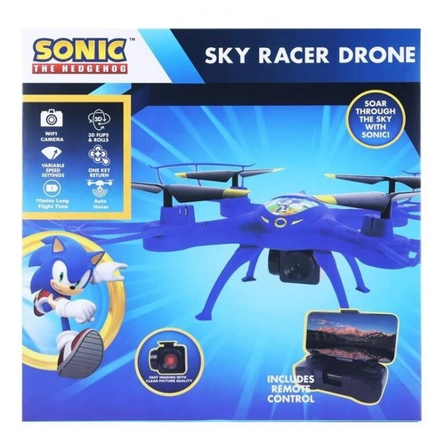 SONIC The Hedgehog Sky Racer Drone WiFi Camera 3D Flips Hover Remote ...