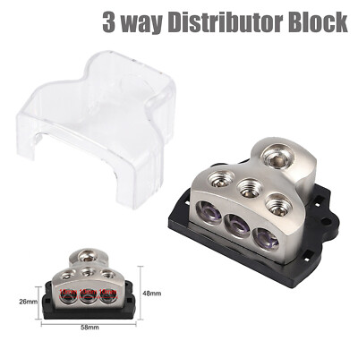 Distribution Block Car Audio Power Wire Splitter for Audio Amp Systems ...