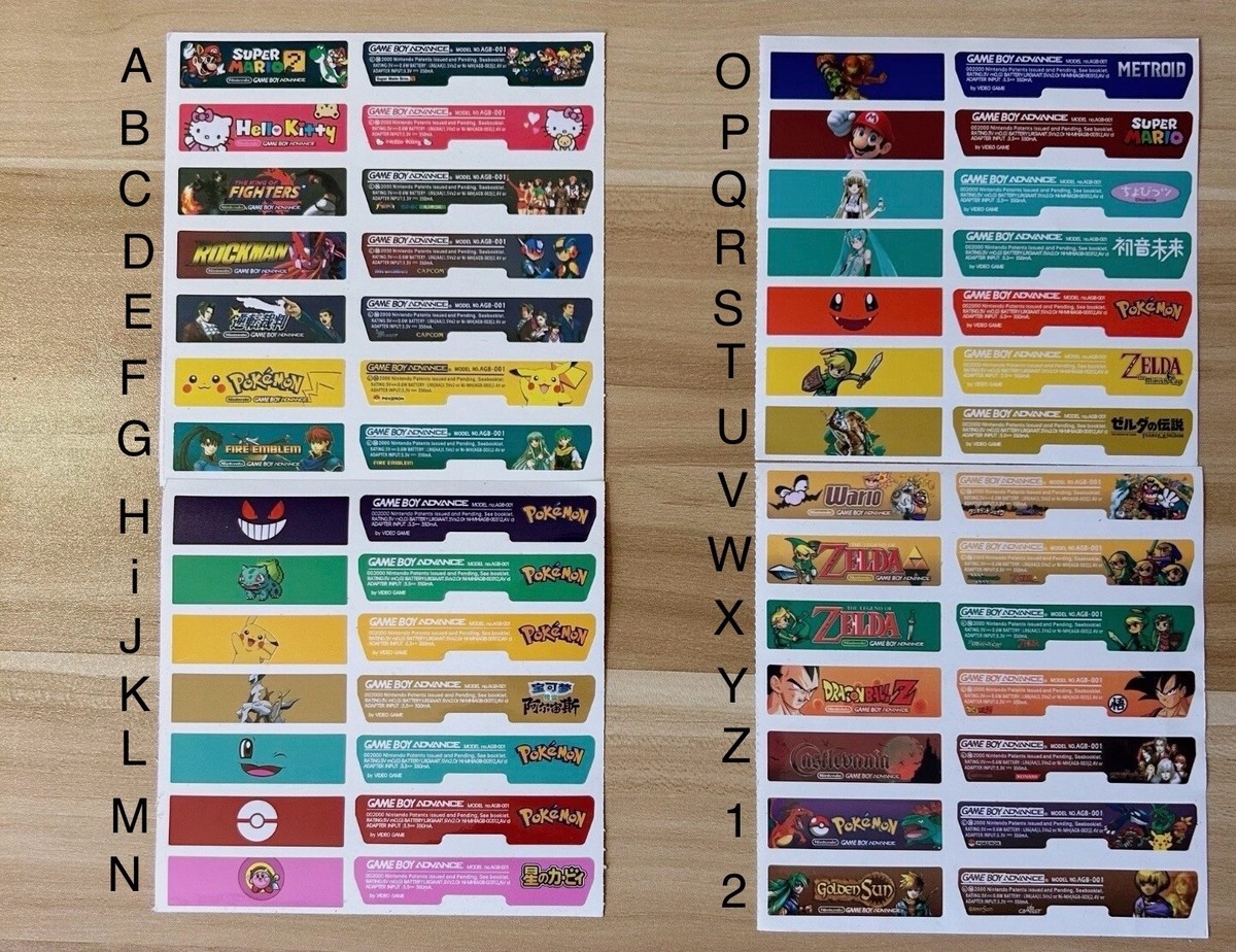 Custom Laminated Replacement Labels For GBA GBC Games Custom Or Pre ...
