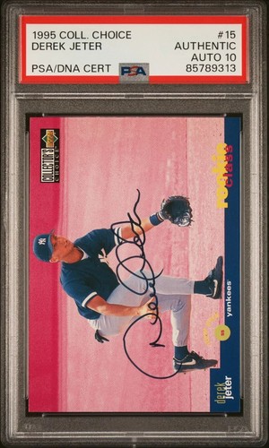 Derek Jeter Unique Signature PSA Auto 10 1995 Upper Deck Collectors ...