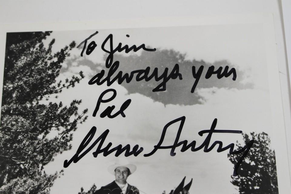 Gene Autry Singing Cowboy Horse Photo Signed Autograph Signature 8x10 ...