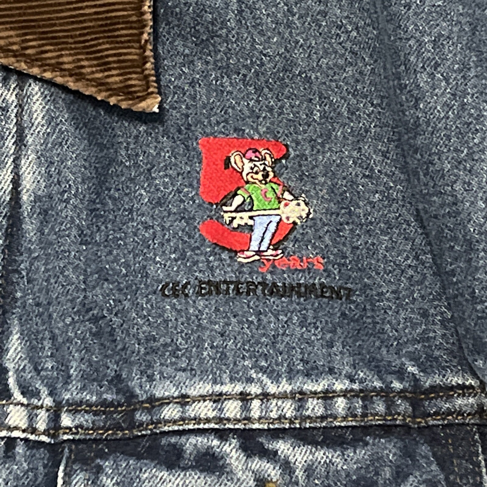 Chuck E Cheese Employee 5 Year Anniversary Jacket MED Gem Chuck E Cheese Employee 5 Year Anniversary Jacket MED Gem
