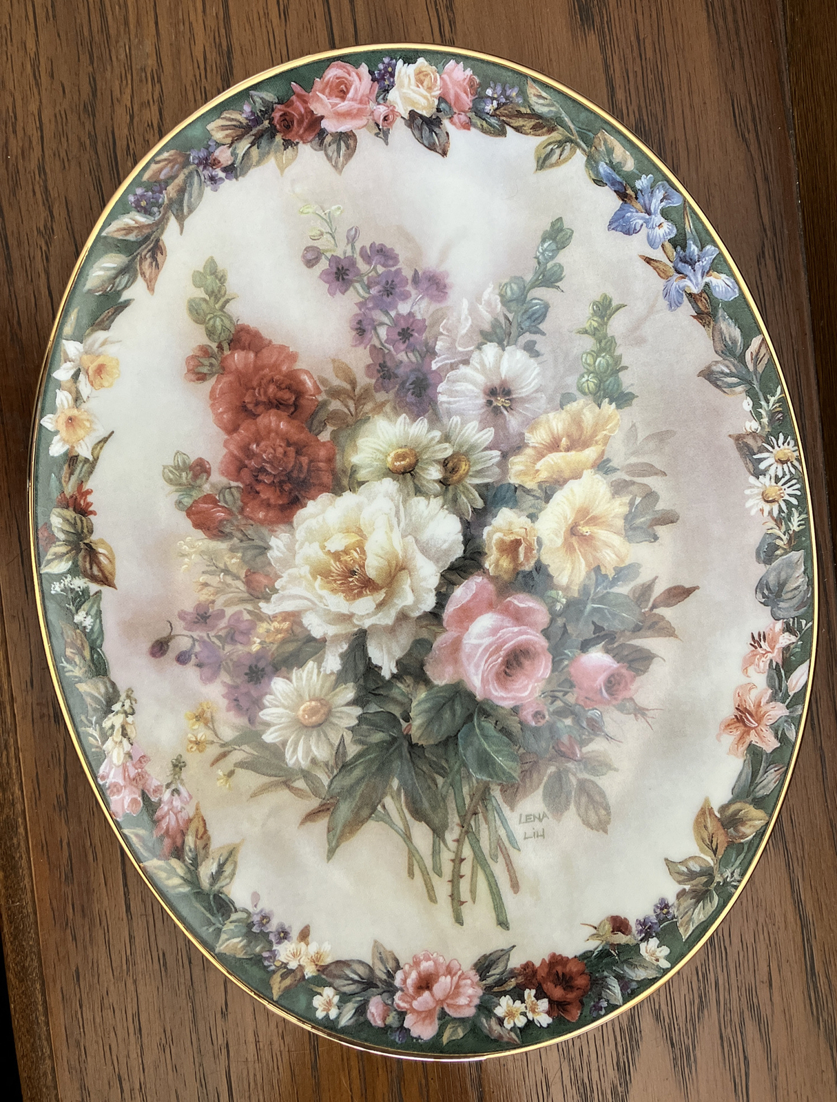 Lena Liu’s Floral Cameos Collector Plate "Remembrance”The Bradford ...