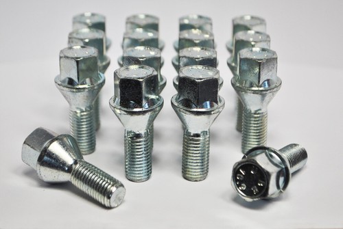 M12 X 1.5, 28mm Gewinde, Kegelsitz Alu Radschrauben Set Mit 16 | eBay