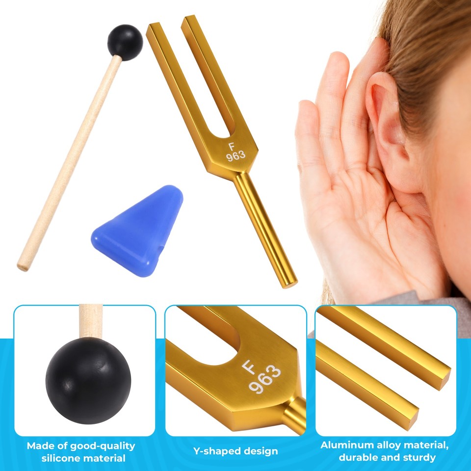 F 963HZ Tuning Fork Set, Tuning Fork for Healing Chakra, Sound Therapy ...