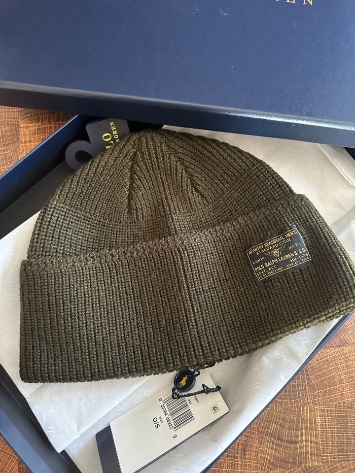 Polo Ralph Lauren RL & Co Superior Quality Goods 100% Wool BEANIE ...