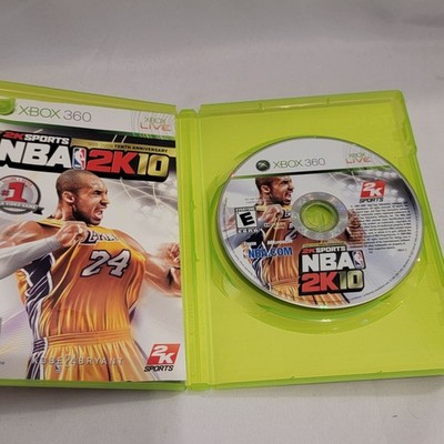NBA 2K10 Xbox 360 2K Sports Video Game Disc Case Manual Pre-owned Kobe ...