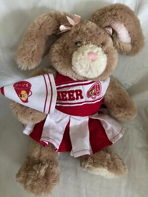 Build A Bear Rabbit Bunny Brown Poseable Ears 17" Soft BABW Cheerleader ...