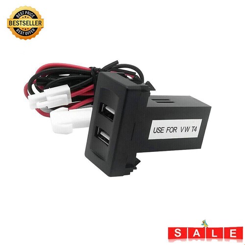 Dual USB Port Phone Charger Socket Power Outlet 12V 2.1A For VW ...
