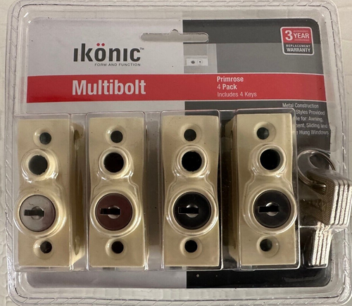 Ikonic Multibolt Sliding Window Lock with keys 4 pack Primrose | eBay ...