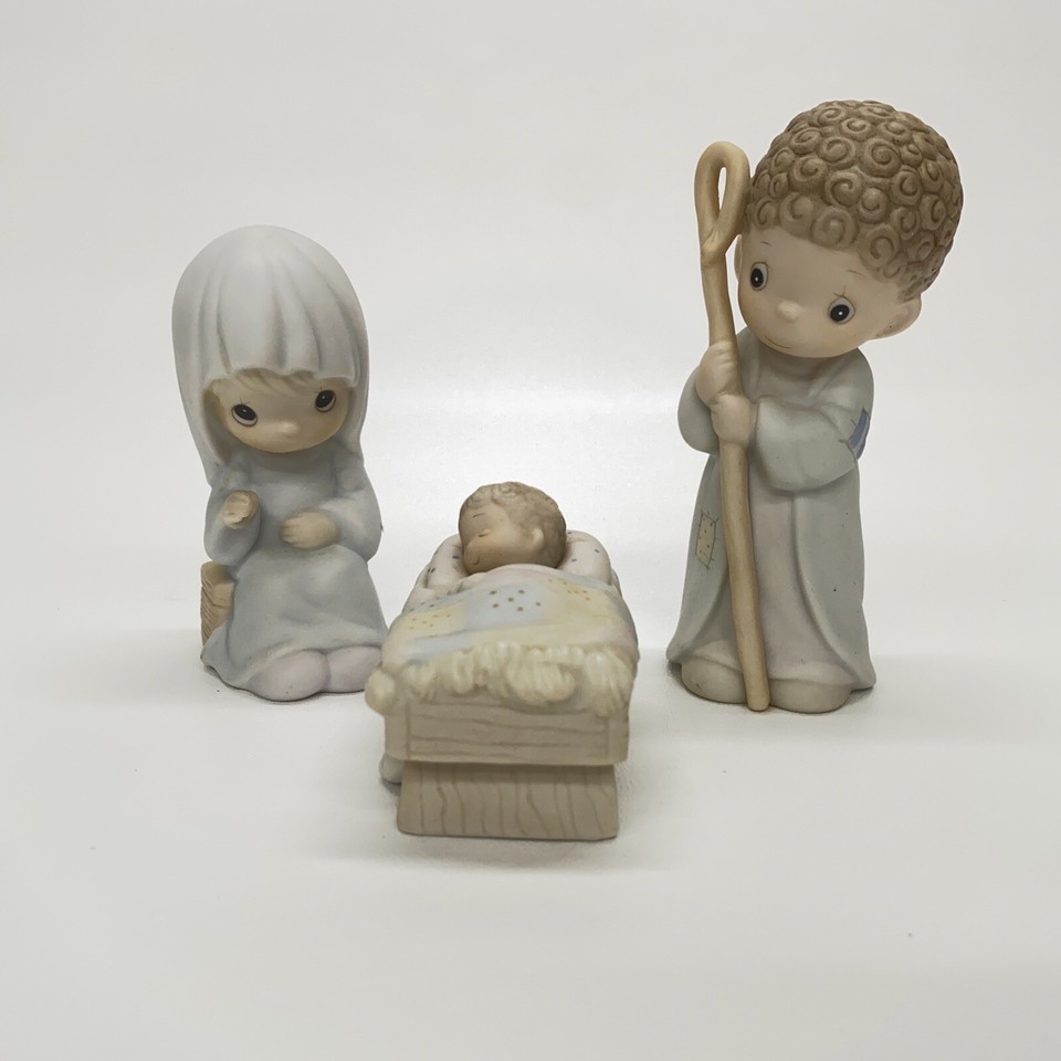 Enesco Precious Moments The Nativity 3 Piece Set 1986/1995 With Box ...