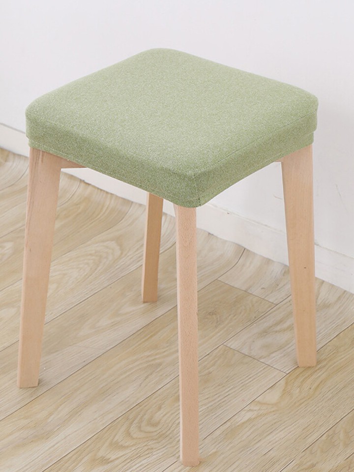Square Stool Chair Cover Universal Household Stretch Wood Stool Cover ...