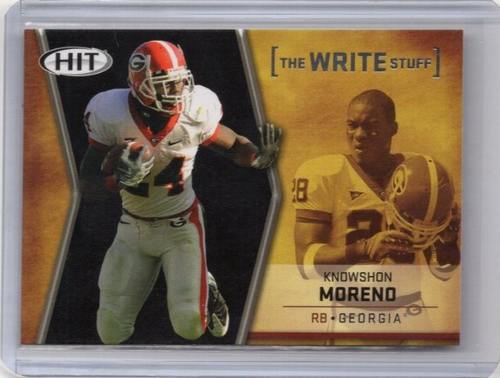 KNOWSHON MORENO NCAA Georgia 2009 SAGE The Write Stuff RC #WS 17/20 ...