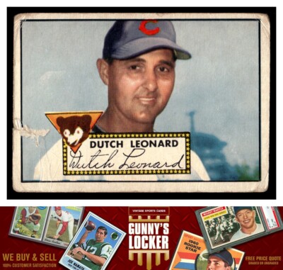 1952 Topps Dutch Leonard 110 Chicago Cubs | eBay
