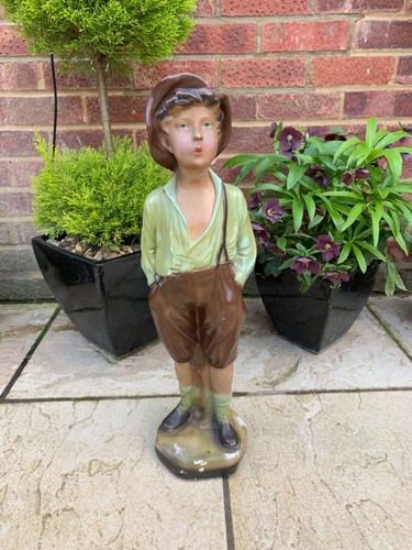 whistling boy chalk statue OP356 | eBay UK
