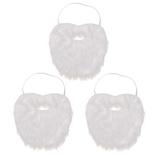 3 PCS Santa Claus Beard Ornaments Christmas Toy Festival Show Props | eBay