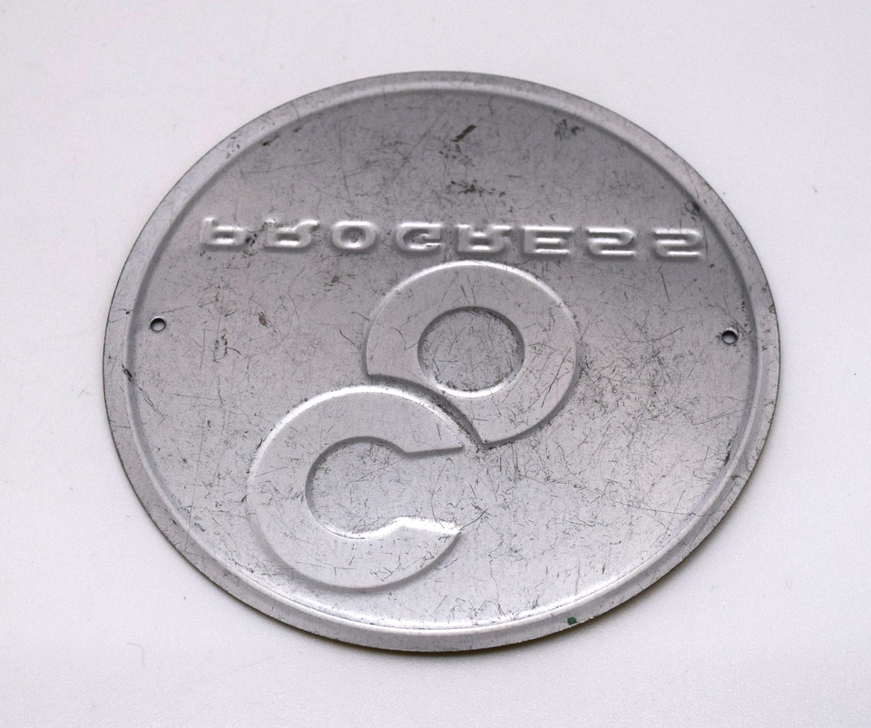 Vintage C AND O FOR PROGRESS Railroad Train Post Cereal Tin Logo Sign ...