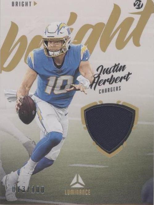 2021 Panini Luminance - Bright Beginnings Relics Justin Herbert #BB-JH ...