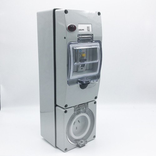 3 pin 10A RCD Protected Combination Outlet 4 Pole IP66 Switchboard ...