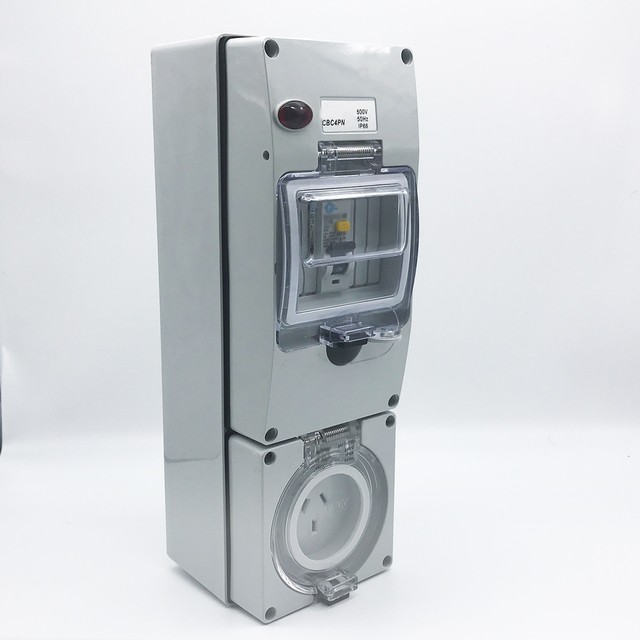 3 Pin 10a RCD Protected Safety Switch 4 Pole Ip66 Switchboard Caravan ...