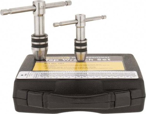 General Tools 165 Professional Reversible Ratcheting Tap Wrench Set for ...