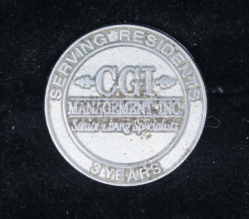 CGI Management Senior Living Specialists 3 Years of Service Award Lapel ...