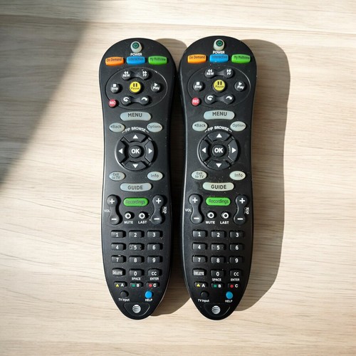 AT&T U-Verse S20-S1A Remote Control Black Backlit Tested WORKS Set of 2 ...